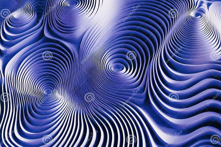 Abstract 3d Blue Wave Patterns Creating Dynamic Optical Illusions Stock ...