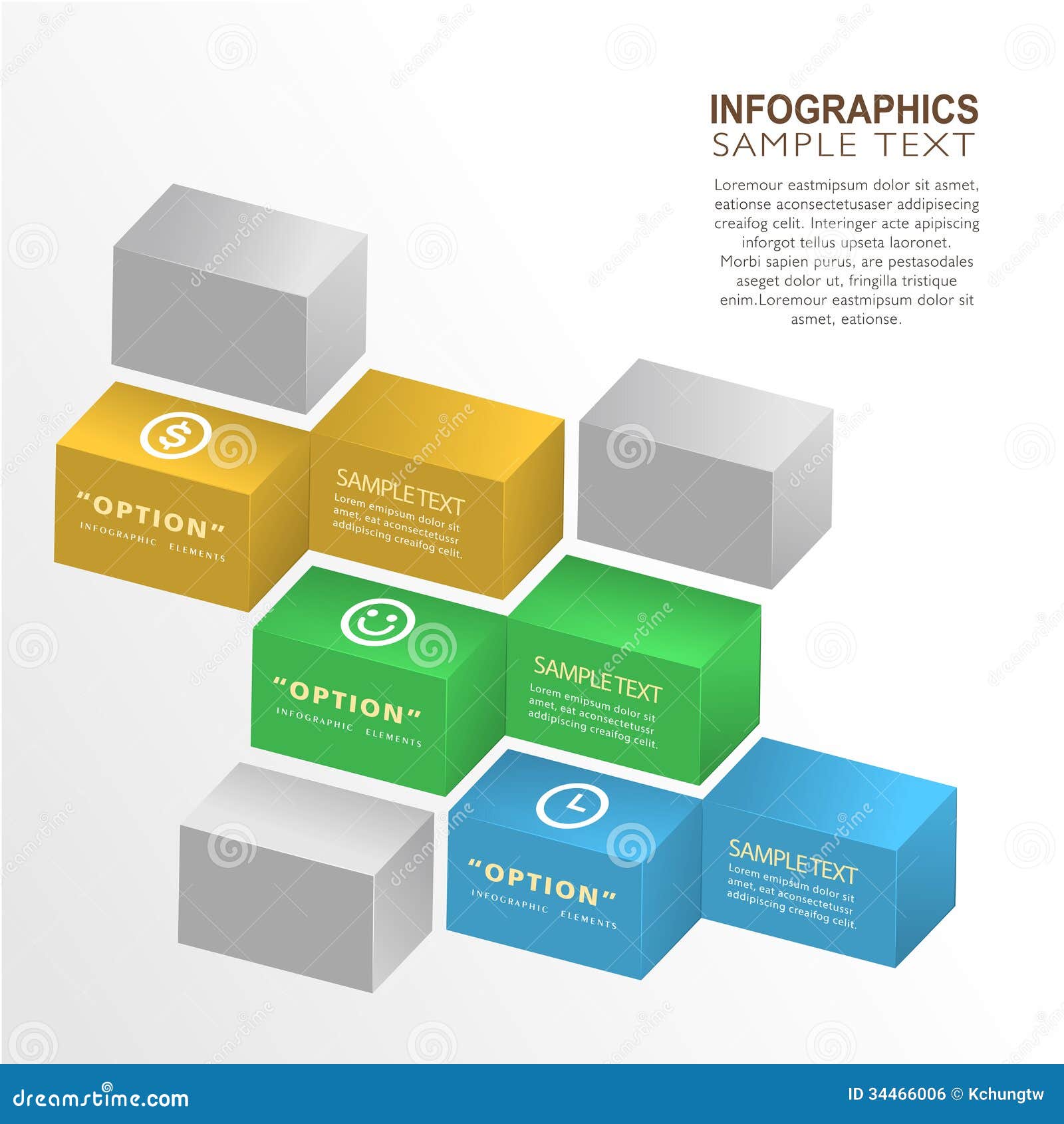Abstract 3d Box Infographics Stock Vector - Illustration of banner ...
