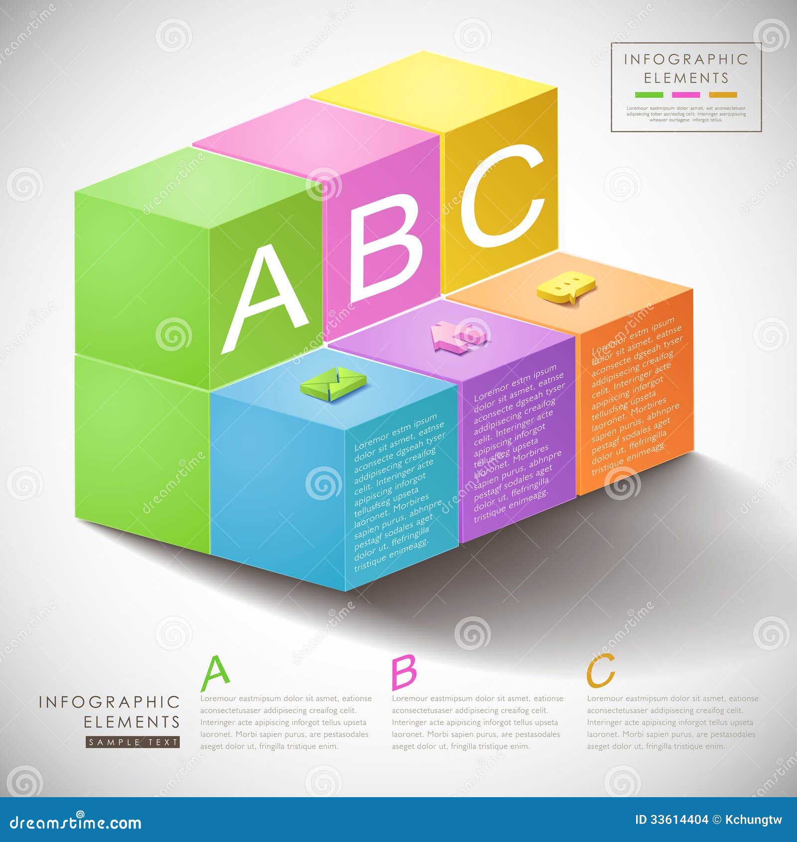 Abstract 3d Box Infographics Stock Vector - Illustration of form ...
