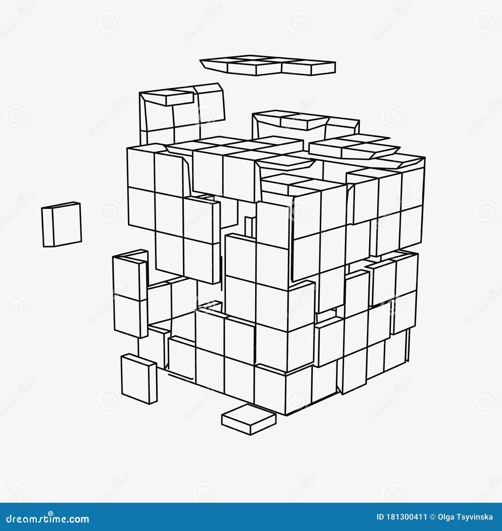 Broken Cube Stock Photography | CartoonDealer.com #36001898 Broken Cube Stock Photography | CartoonDealer.com #36001898