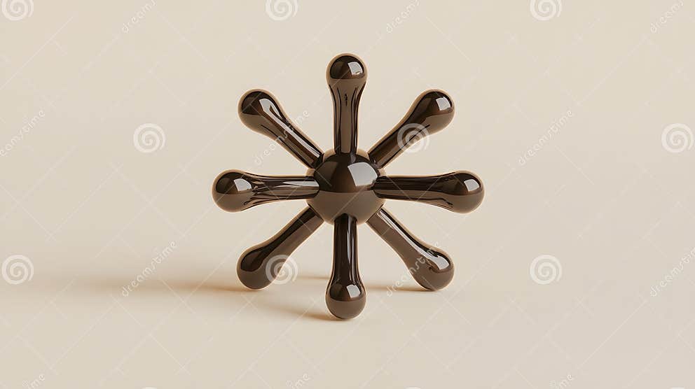 Abstract 3D Brown Atom Model Render, Molecular Good Resolution Stock ...