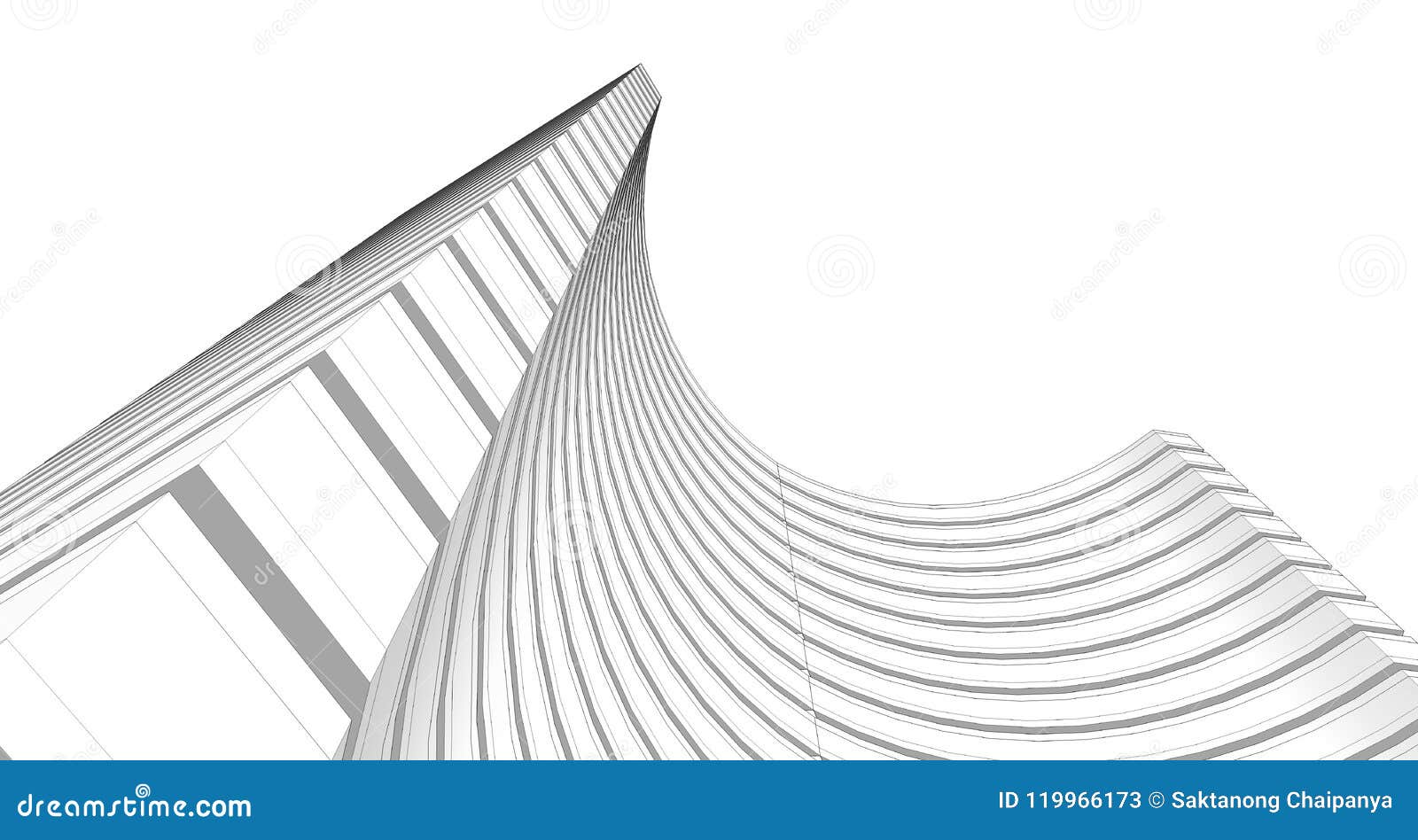 Abstract 3D Building Wireframe Structure. Illustration Construct Stock ...
