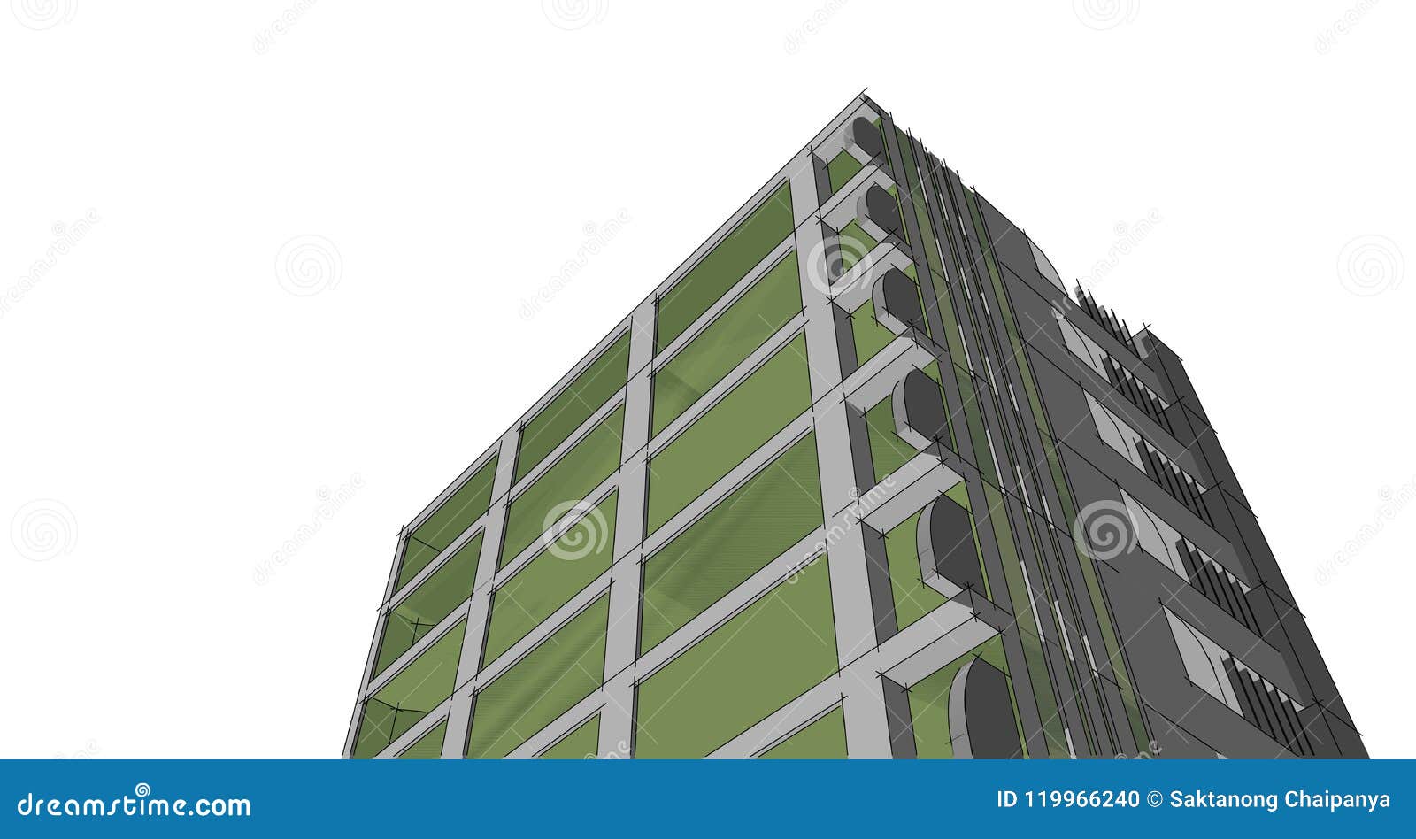 Abstract 3D Building Wireframe Structure. Illustration Construct Stock ...