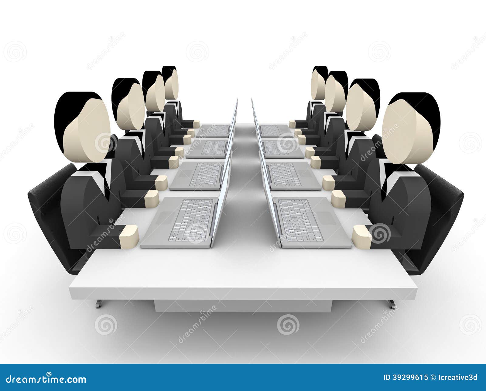 Abstract 3D Business People. Meeting Stock Illustration - Illustration ...