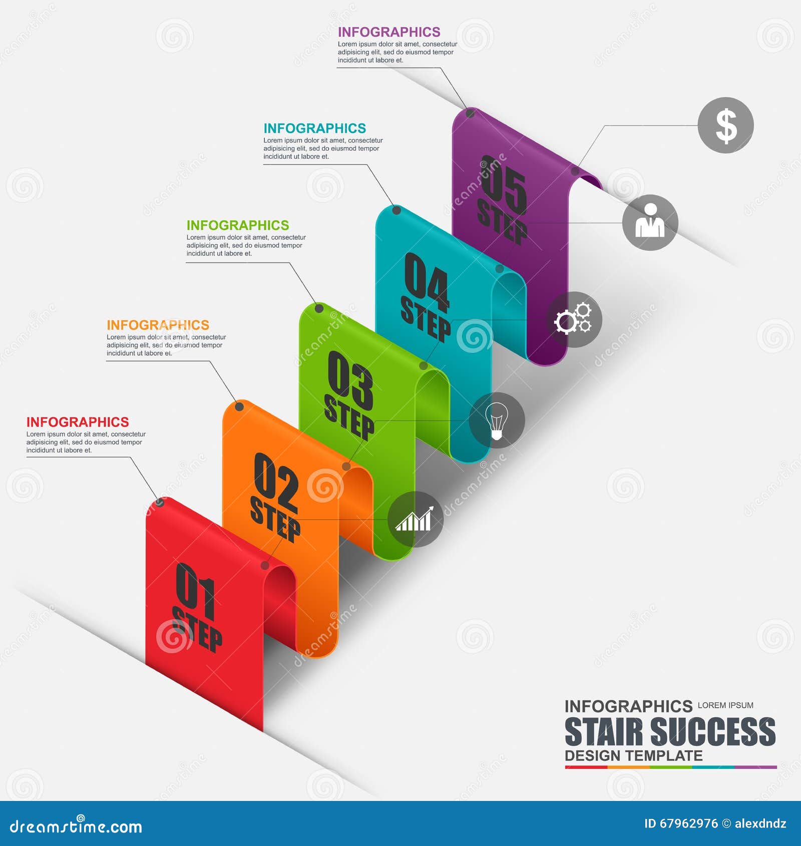 Step To Success Infographics Vector Illustration | CartoonDealer.com ...