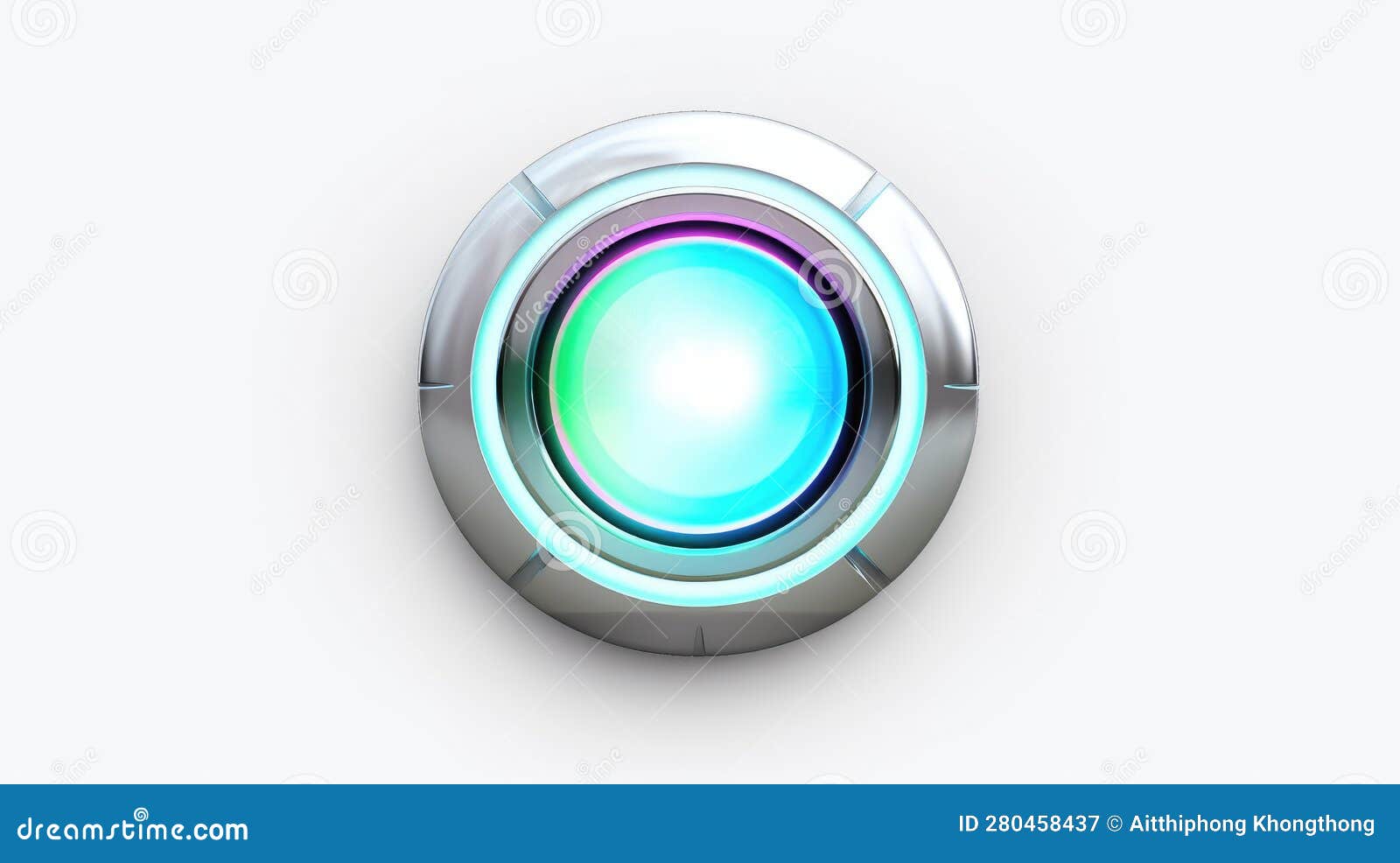 Abstract 3d Button, Aim Control and Digital Interface, Button Technology and Future Tech Game ...