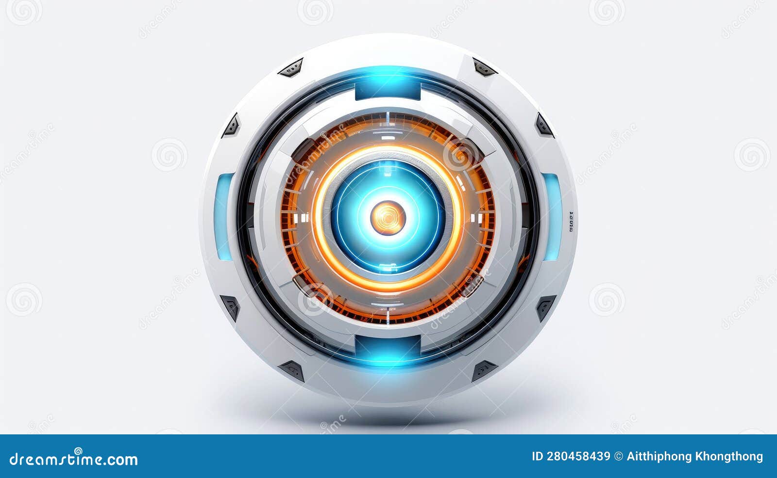 Abstract 3d Button, Aim Control and Digital Interface, Button ...
