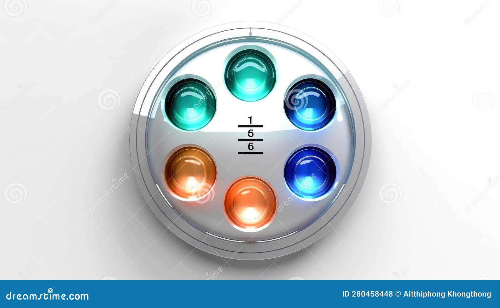Abstract 3d Button, Aim Control and Digital Interface, Button ...