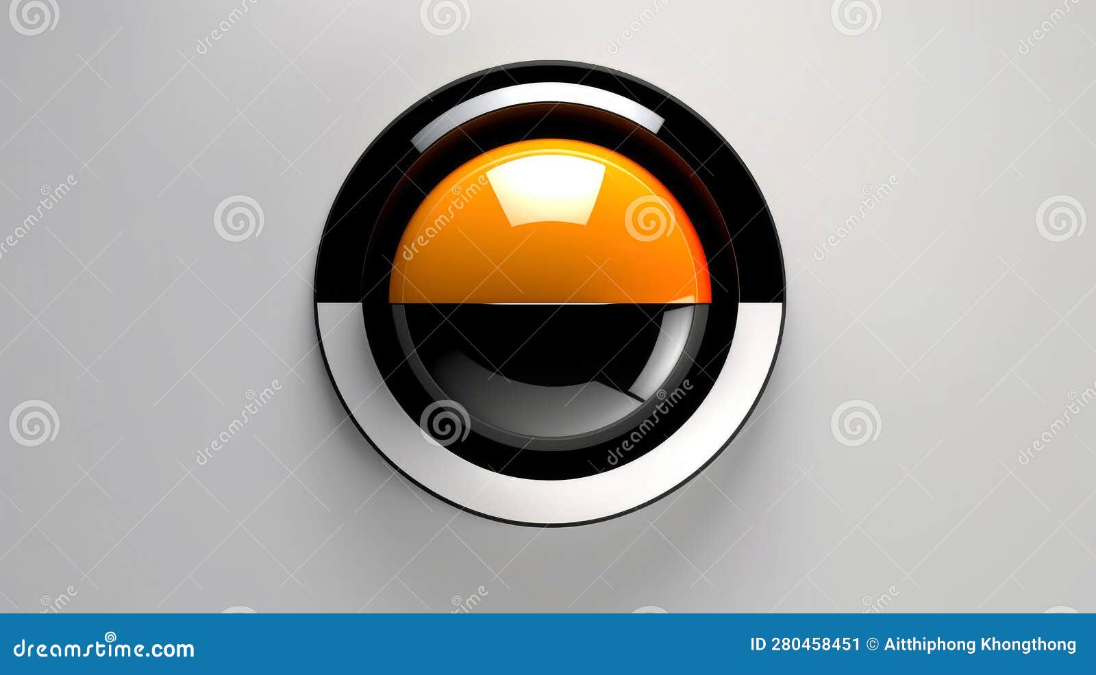 Abstract 3d Button, Aim Control and Digital Interface, Button Technology and Future Tech Game ...