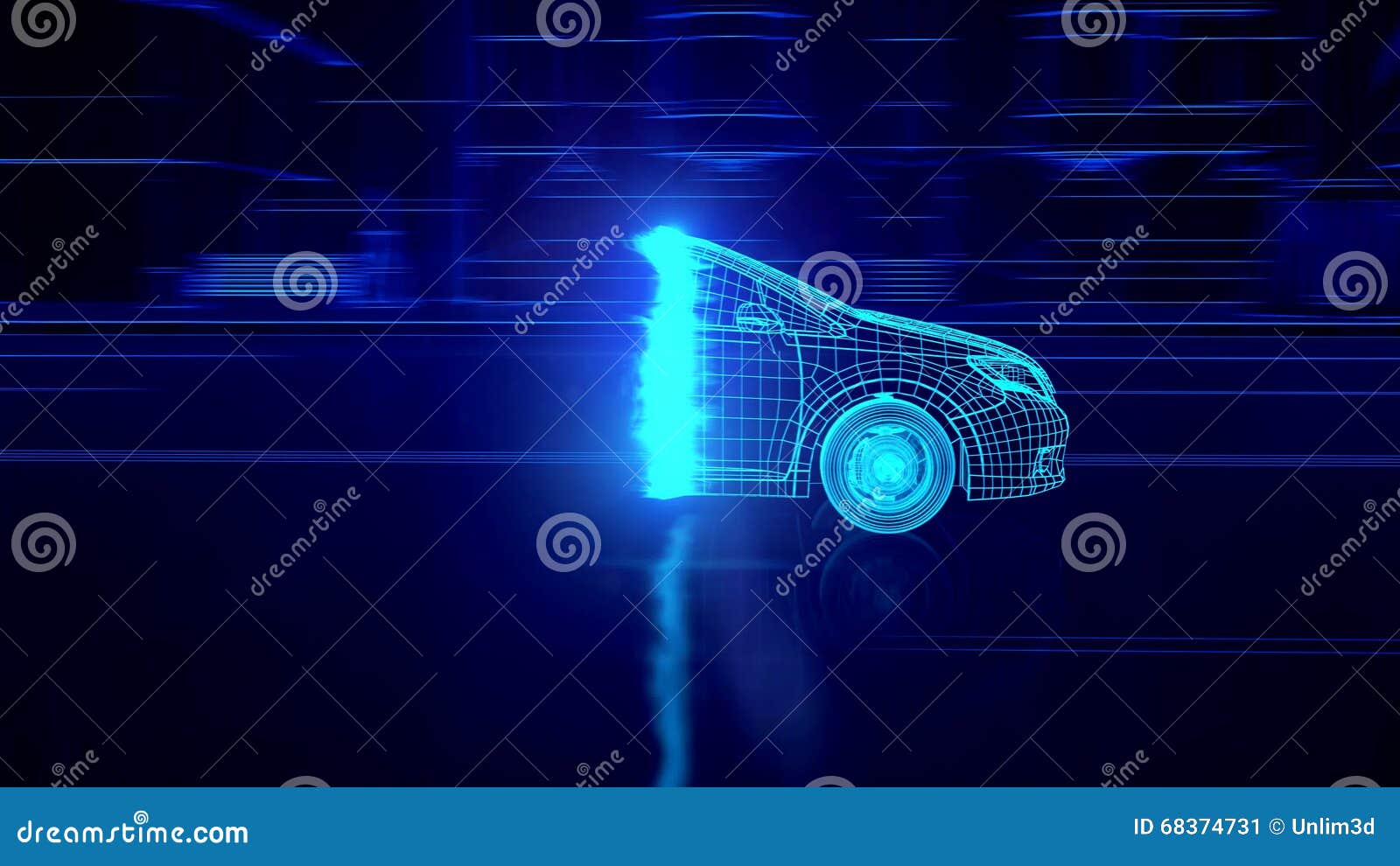 Abstract 3D Car Animation stock video. Video of automotive - 68374731