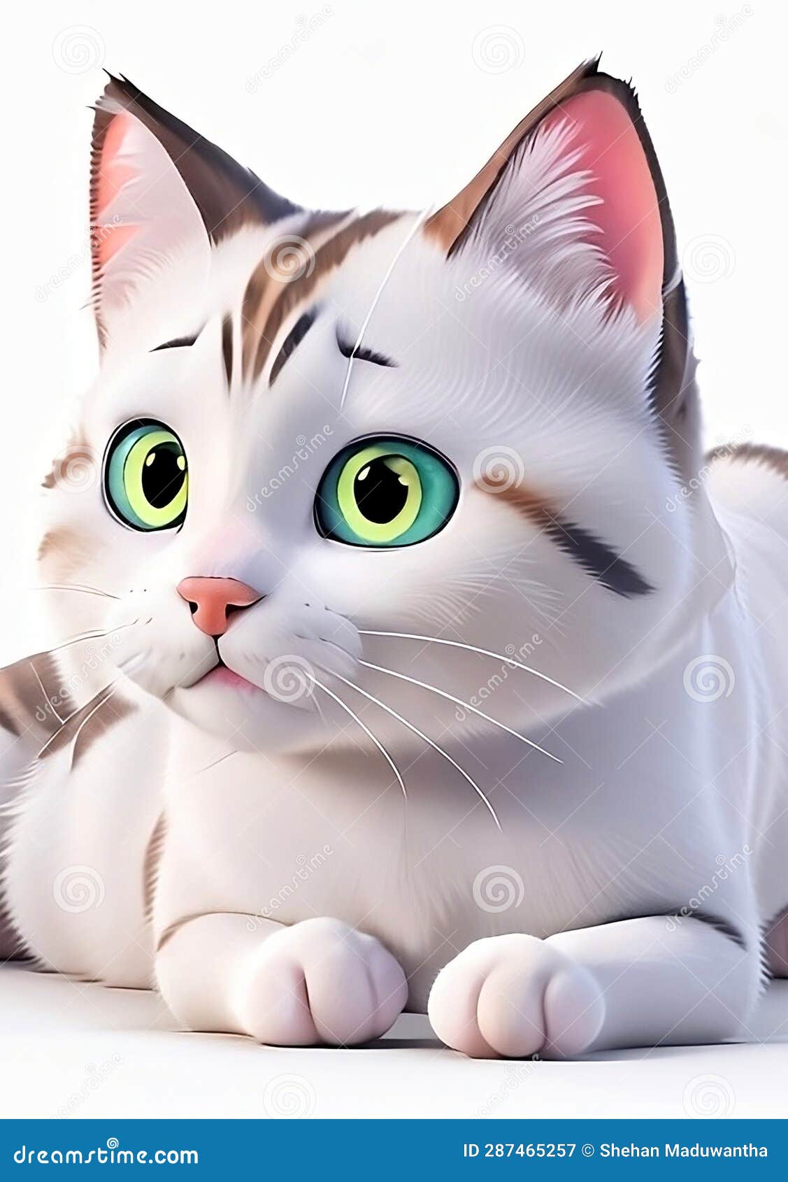 3D Cat, a New Dimension of Cuteness Stock Illustration - Illustration ...