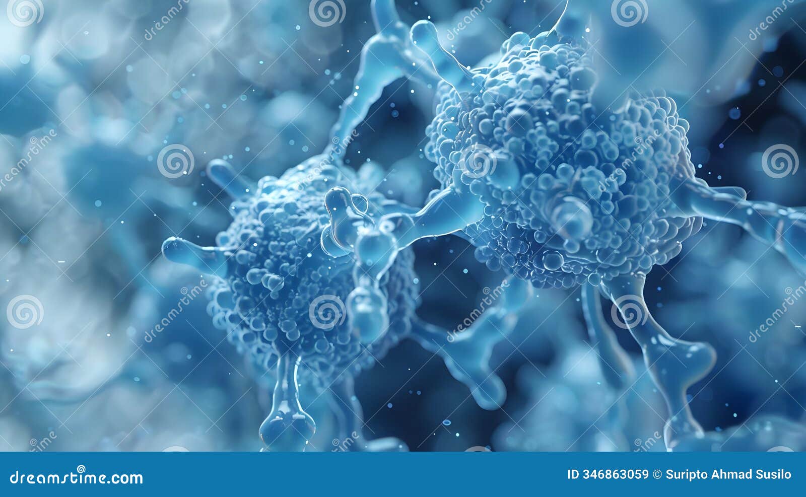 Abstract 3D Cell Structure Illustration Stock Illustration ...