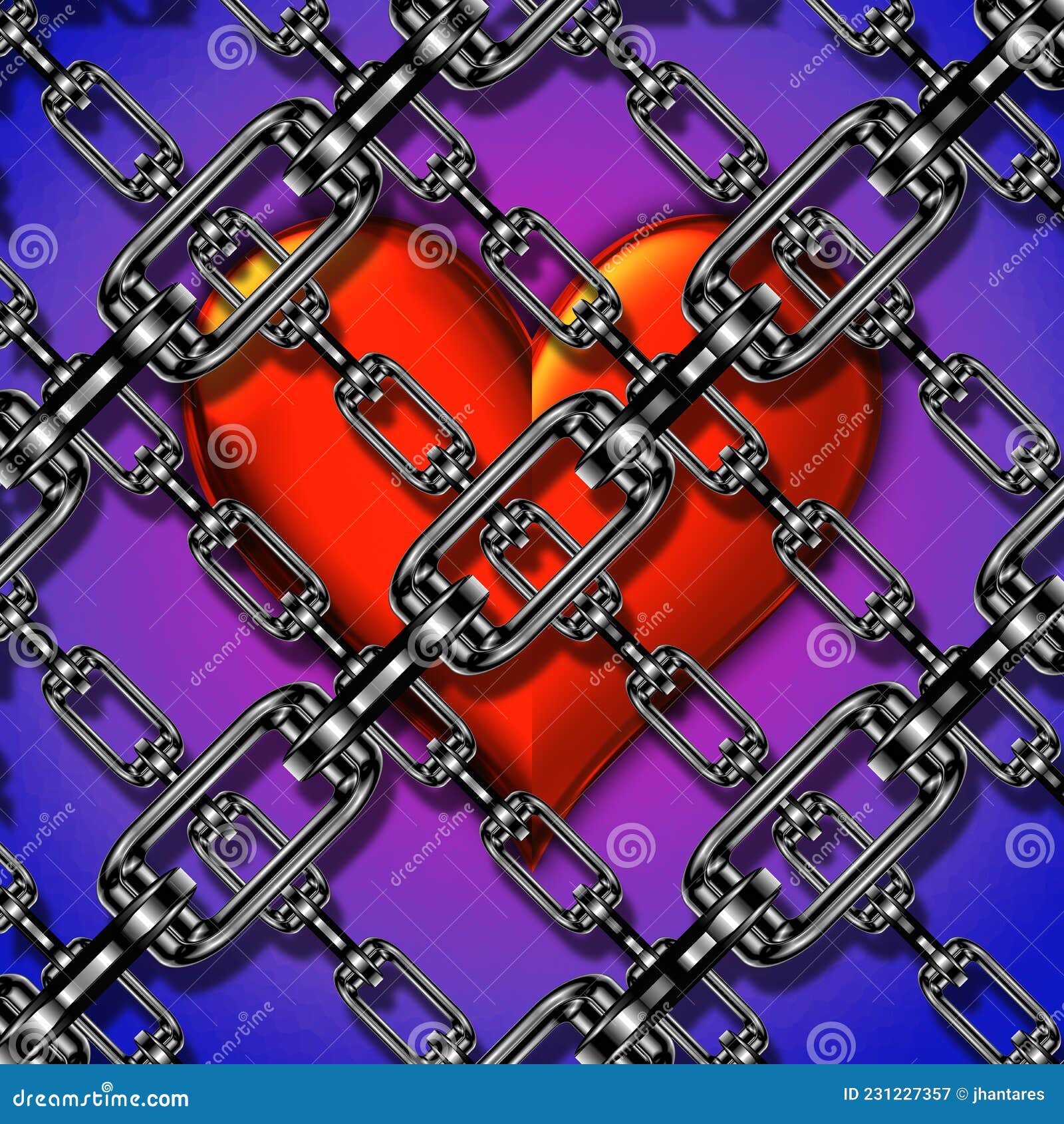 Chained Heart Royalty-Free Stock Photography | CartoonDealer.com #3931967