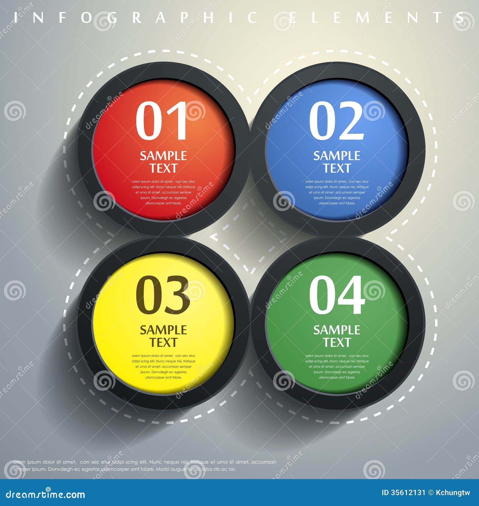 Abstract 3d Circle Infographics Stock Vector - Illustration of ...