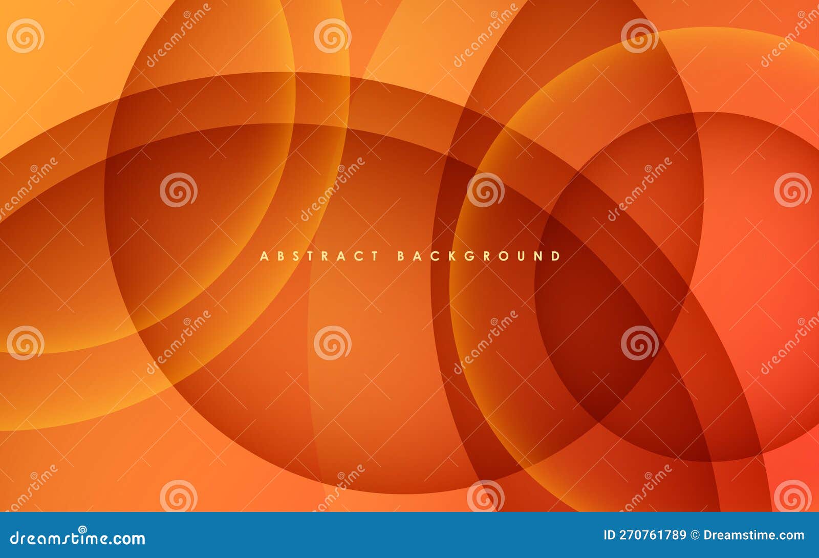 Abstract 3D Circle Layers Orange Gradient Background. Stock Vector ...