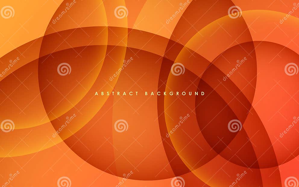 Abstract 3D Circle Layers Orange Gradient Background. Stock Vector ...