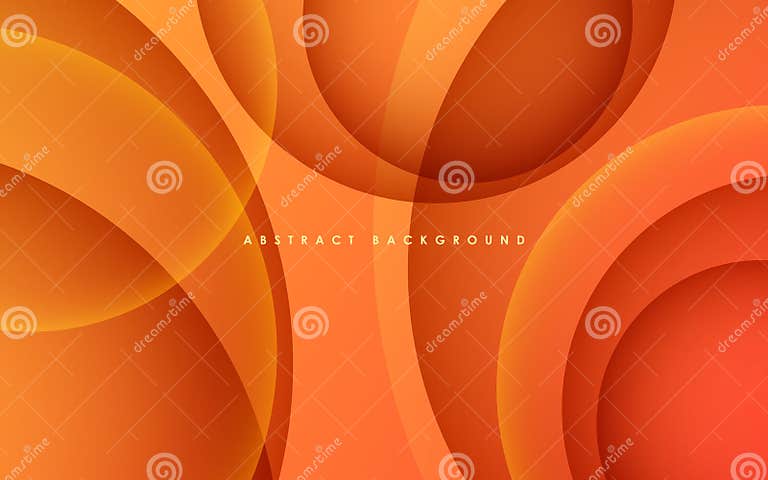 Abstract 3D Circle Layers Orange Gradient Background. Stock Vector ...