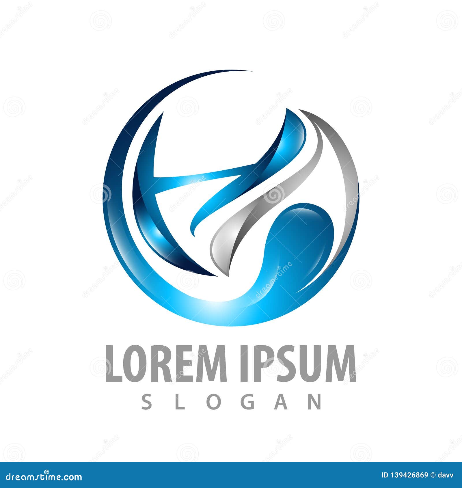 Abstract 3D Circle Logo Concept Design. Symbol Graphic Template Element ...