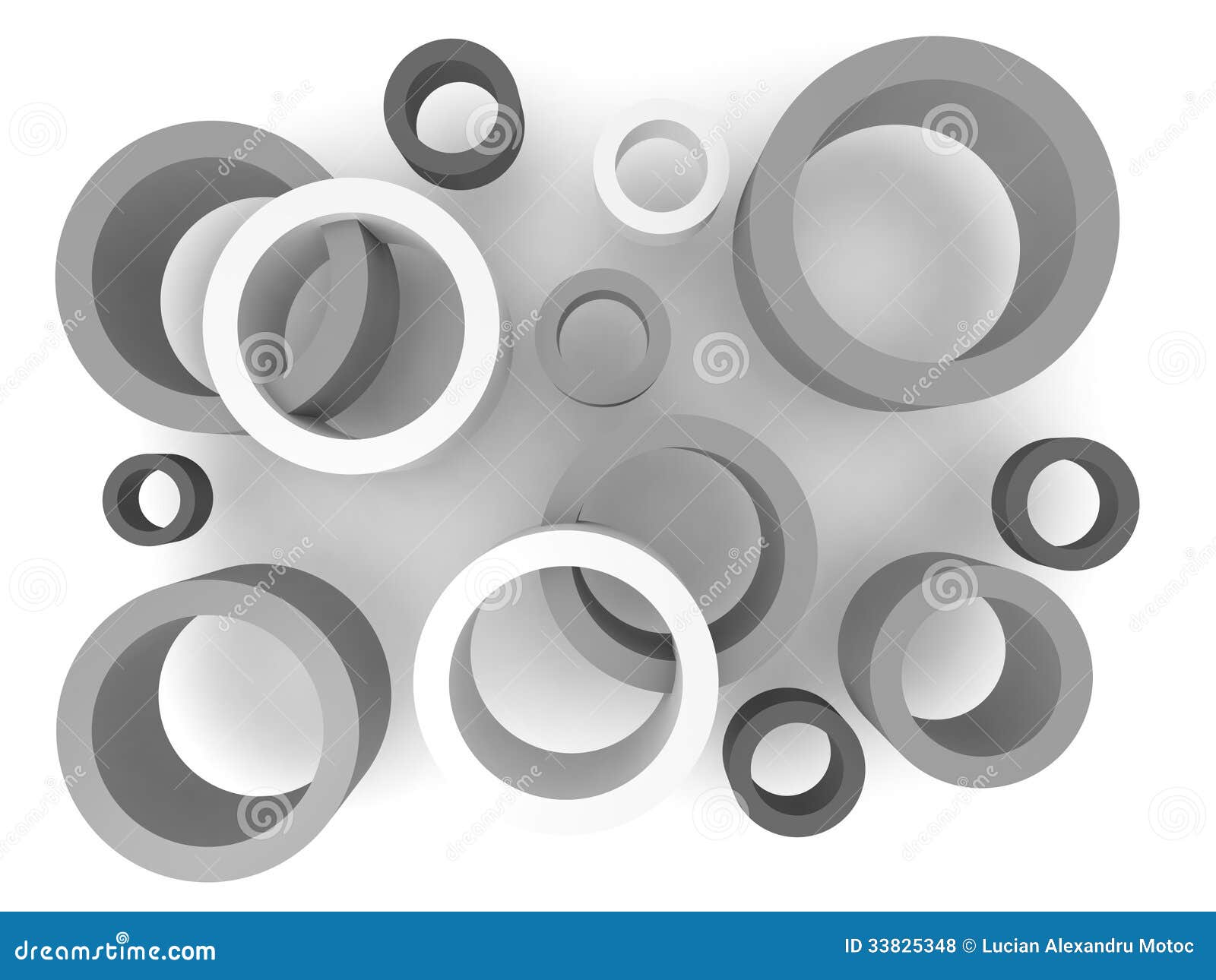 Abstract 3D Circles stock illustration. Illustration of geometric ...