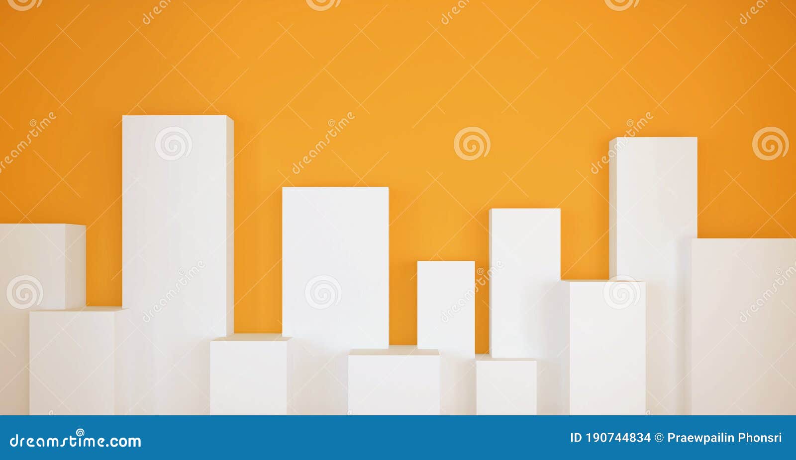 Abstract 3D City Background. White Schematic Mass Model for Background ...