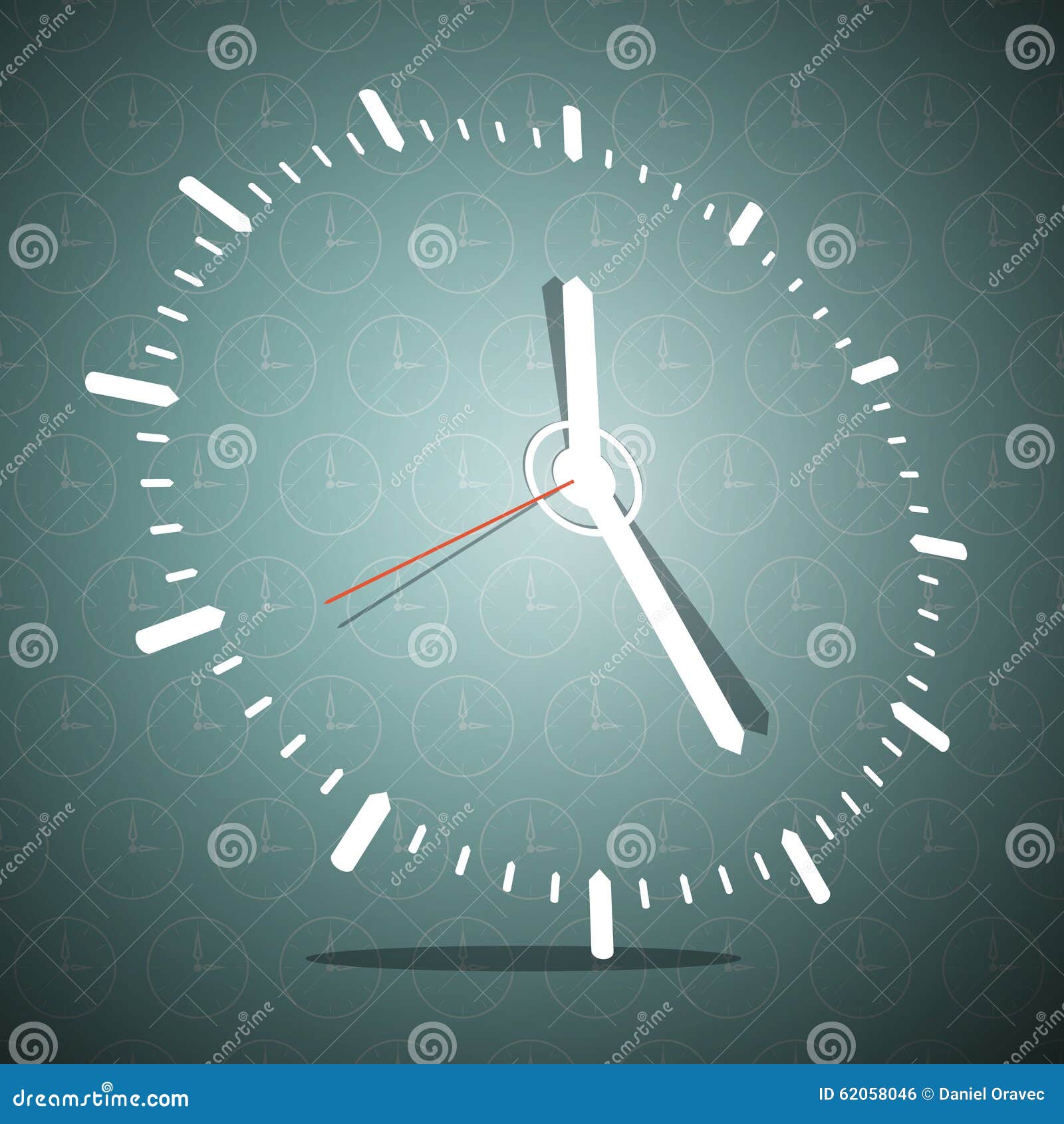 Abstract 3D Clock Face Vector Illustration Stock Vector - Illustration ...