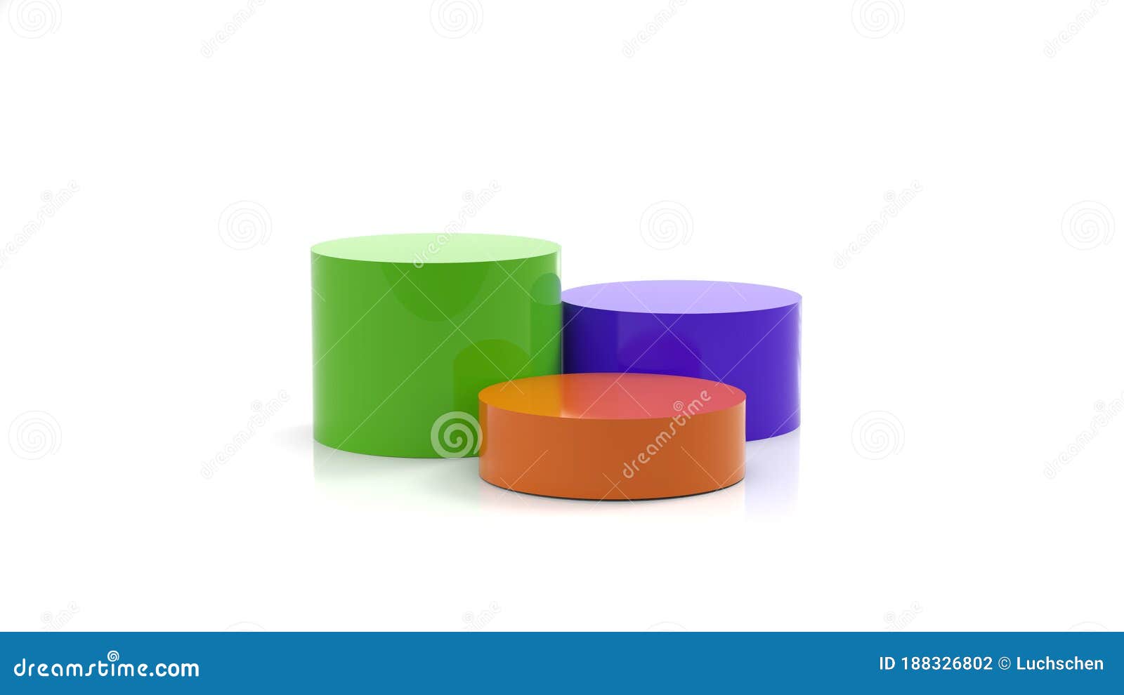Abstract 3d Color Cylinder on White Background Stock Illustration ...