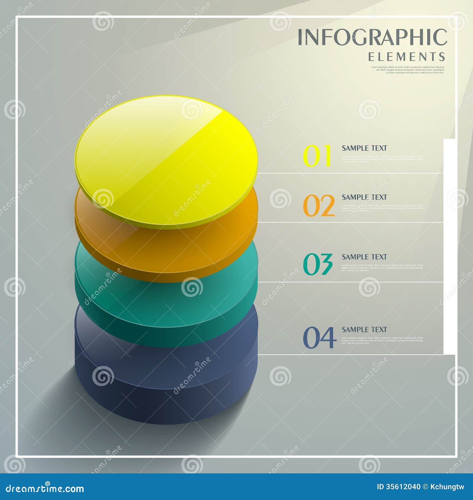 Abstract 3d Color Tower Infographics Stock Vector - Illustration of ...