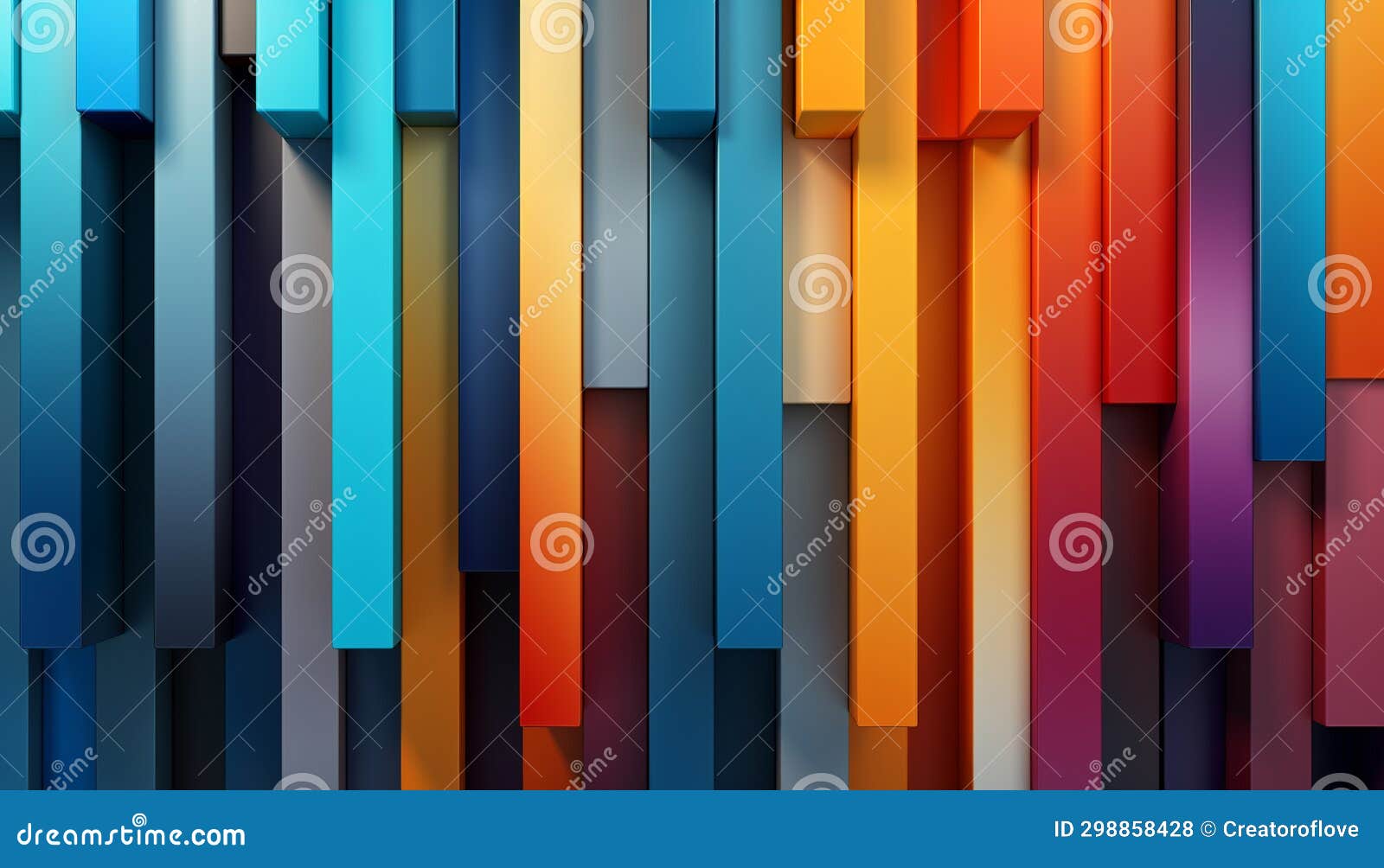 Abstract 3d Colorful Background of Colorful Straight Lines Stock ...