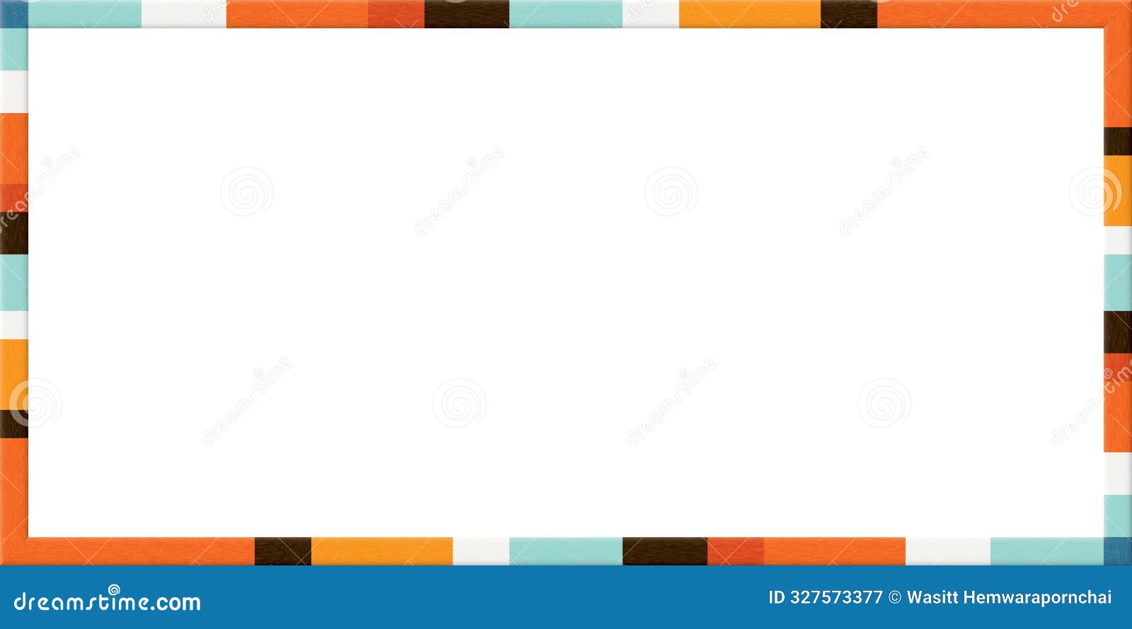 Abstract 3D Colorful Strips Retro Style Rough Texture Rectangle Frame ...