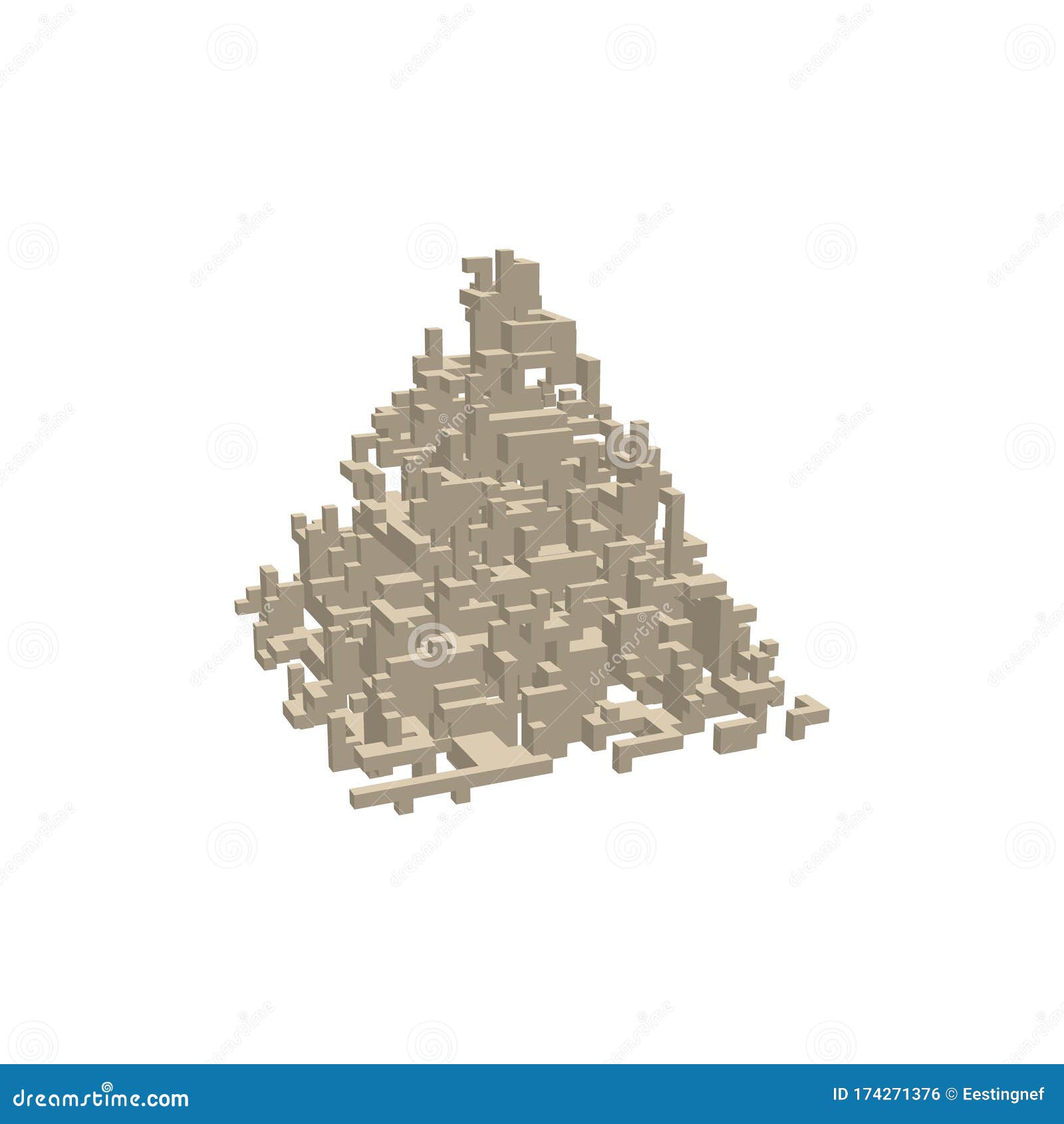 Abstract 3d Construction in Form of Pyramid. Vector Illustration Stock ...
