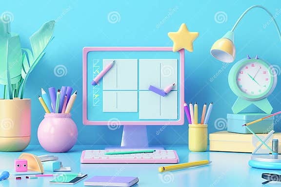 Abstract 3D Create Checklist Time Table for an Efficient daily Routine ...