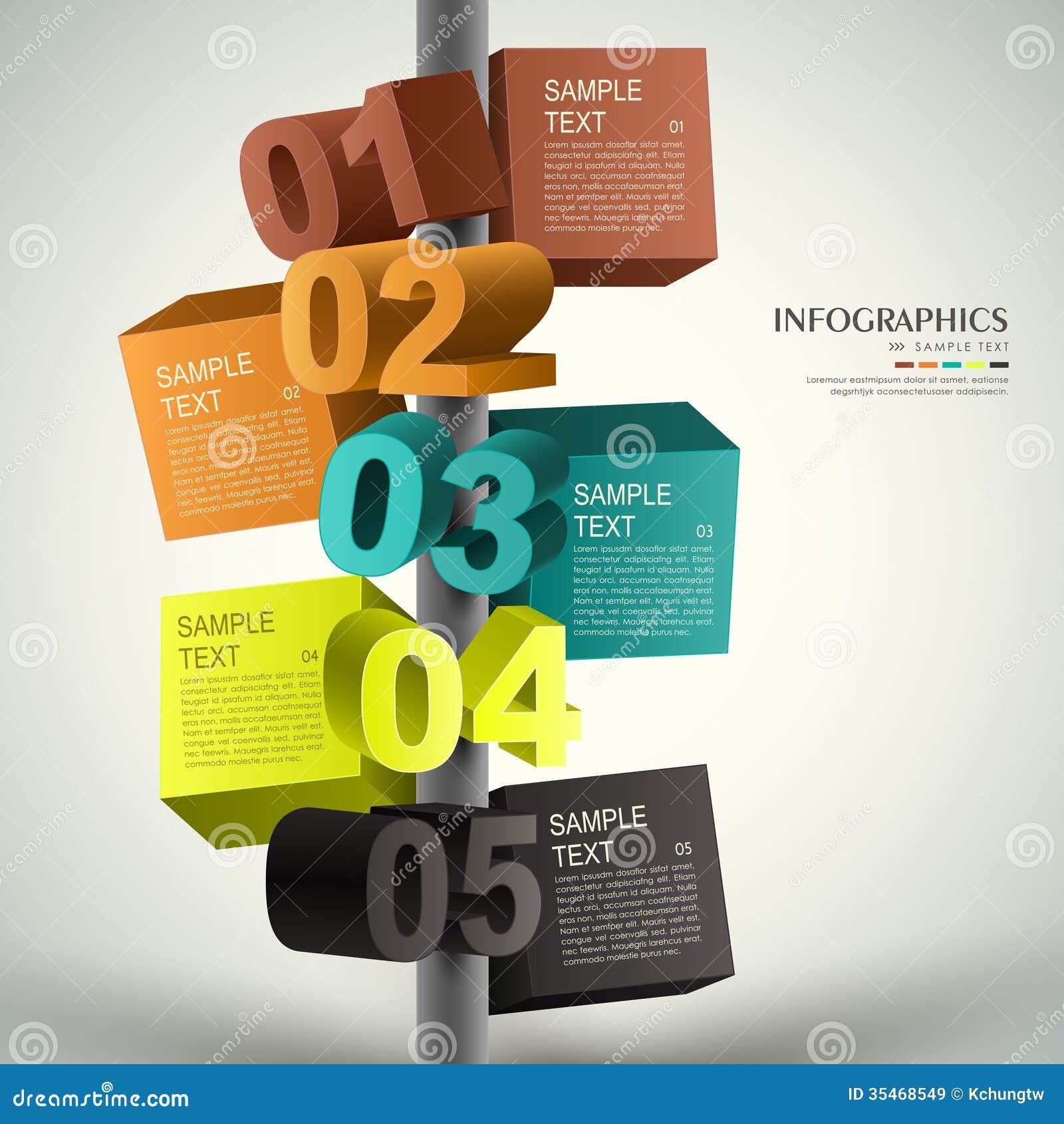 Abstract 3d Cube Infographics Stock Vector - Illustration of layout ...