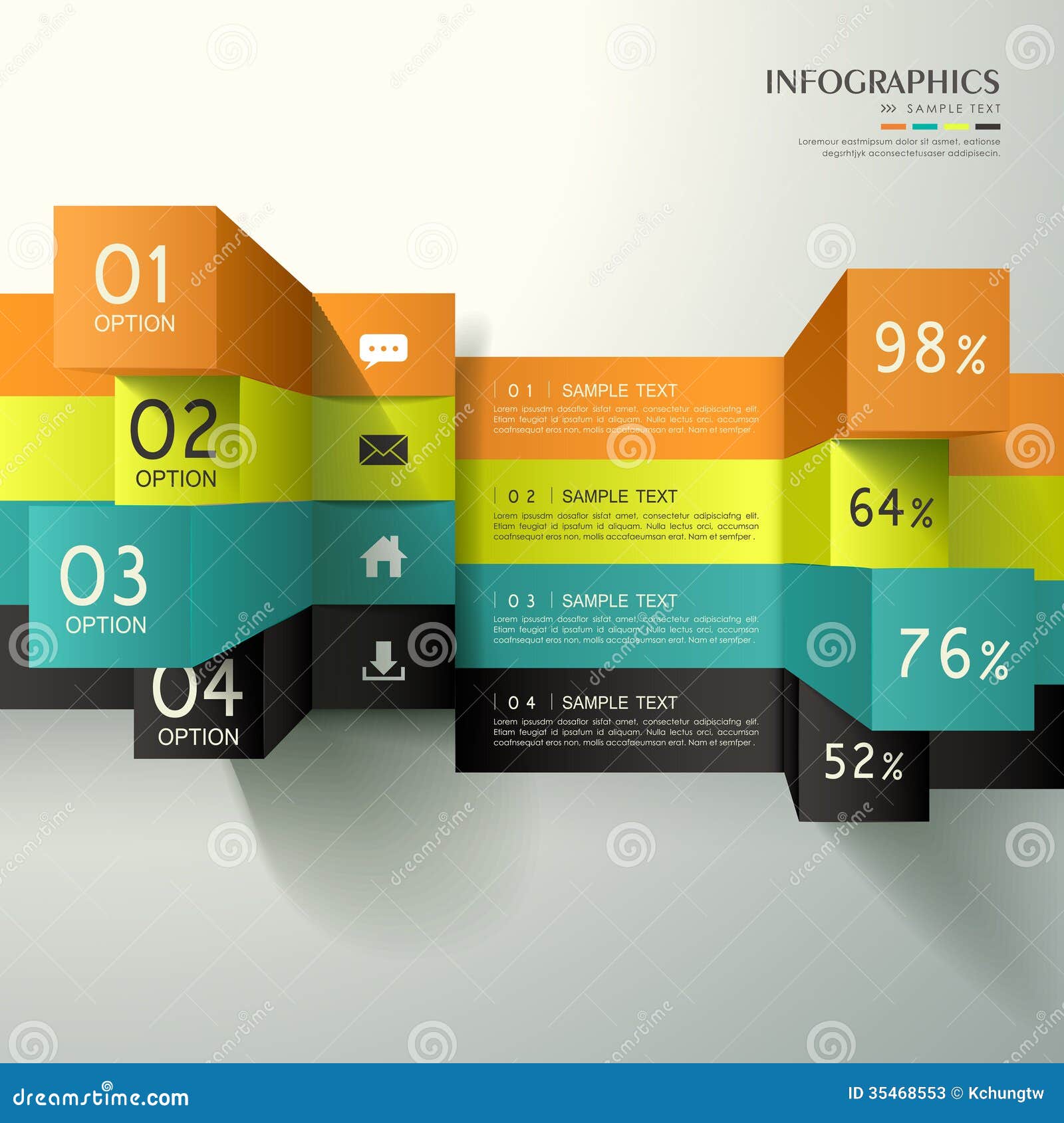Abstract 3d Cube Infographics Stock Vector - Illustration of ...