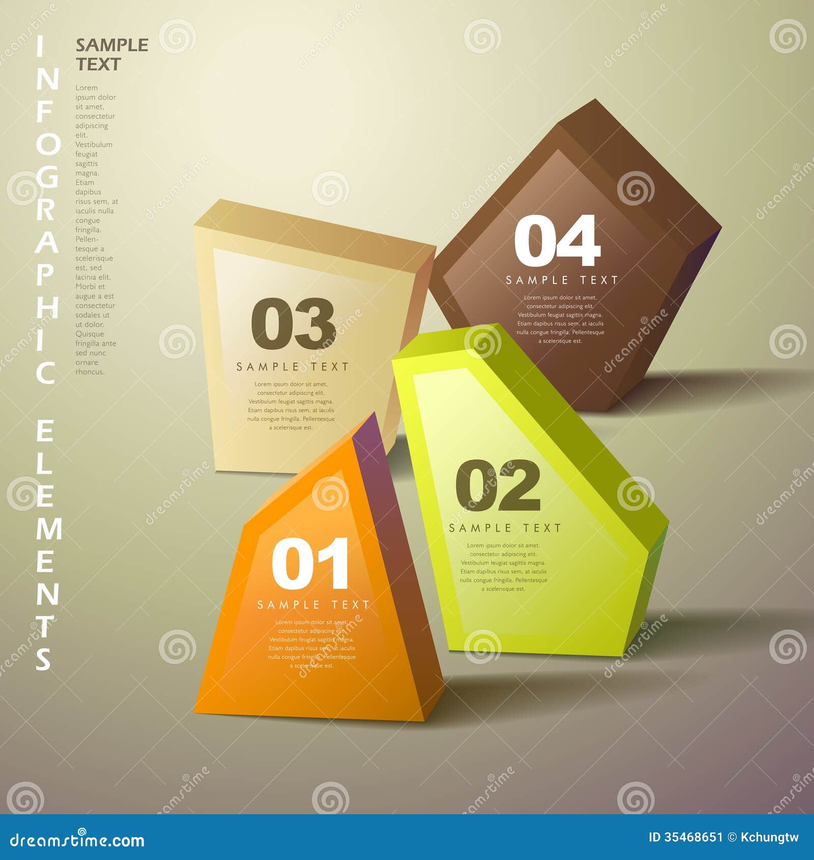 Abstract 3d Cube Infographics Stock Vector - Illustration of dynamic ...