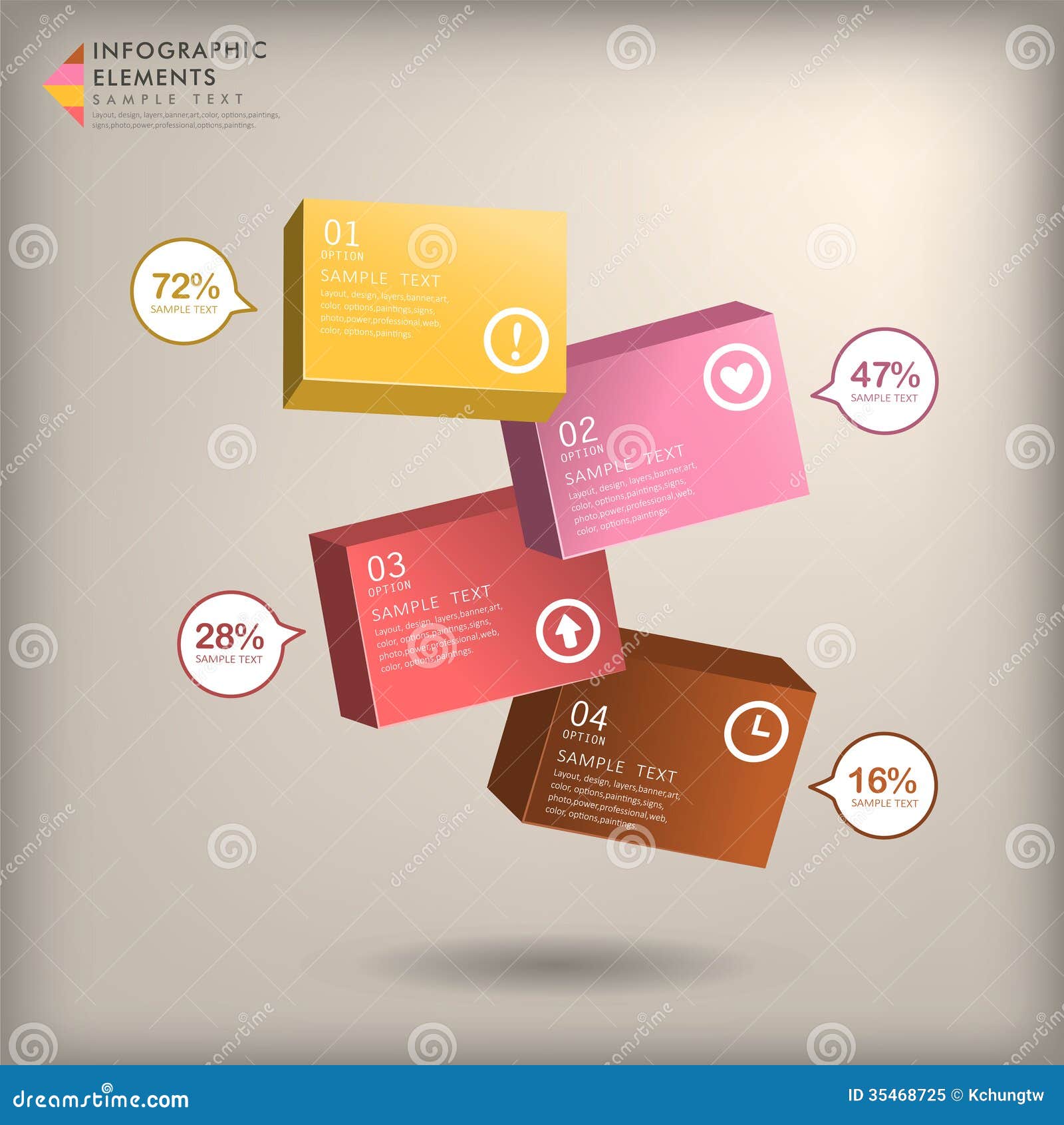 Abstract 3d Cube Infographics Stock Vector - Illustration of creative ...