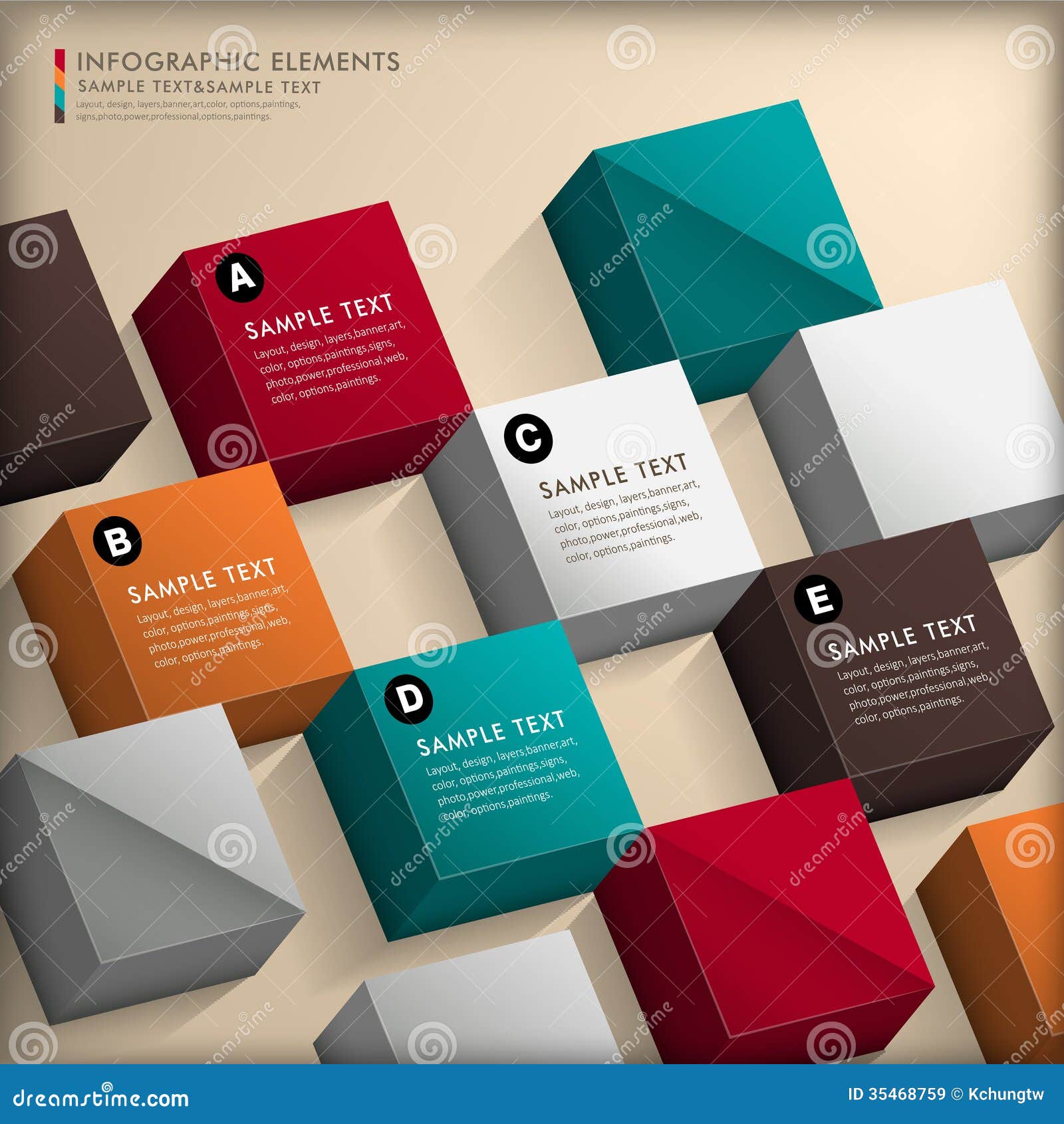 Abstract 3d Cube Infographics Stock Vector - Illustration of layout ...