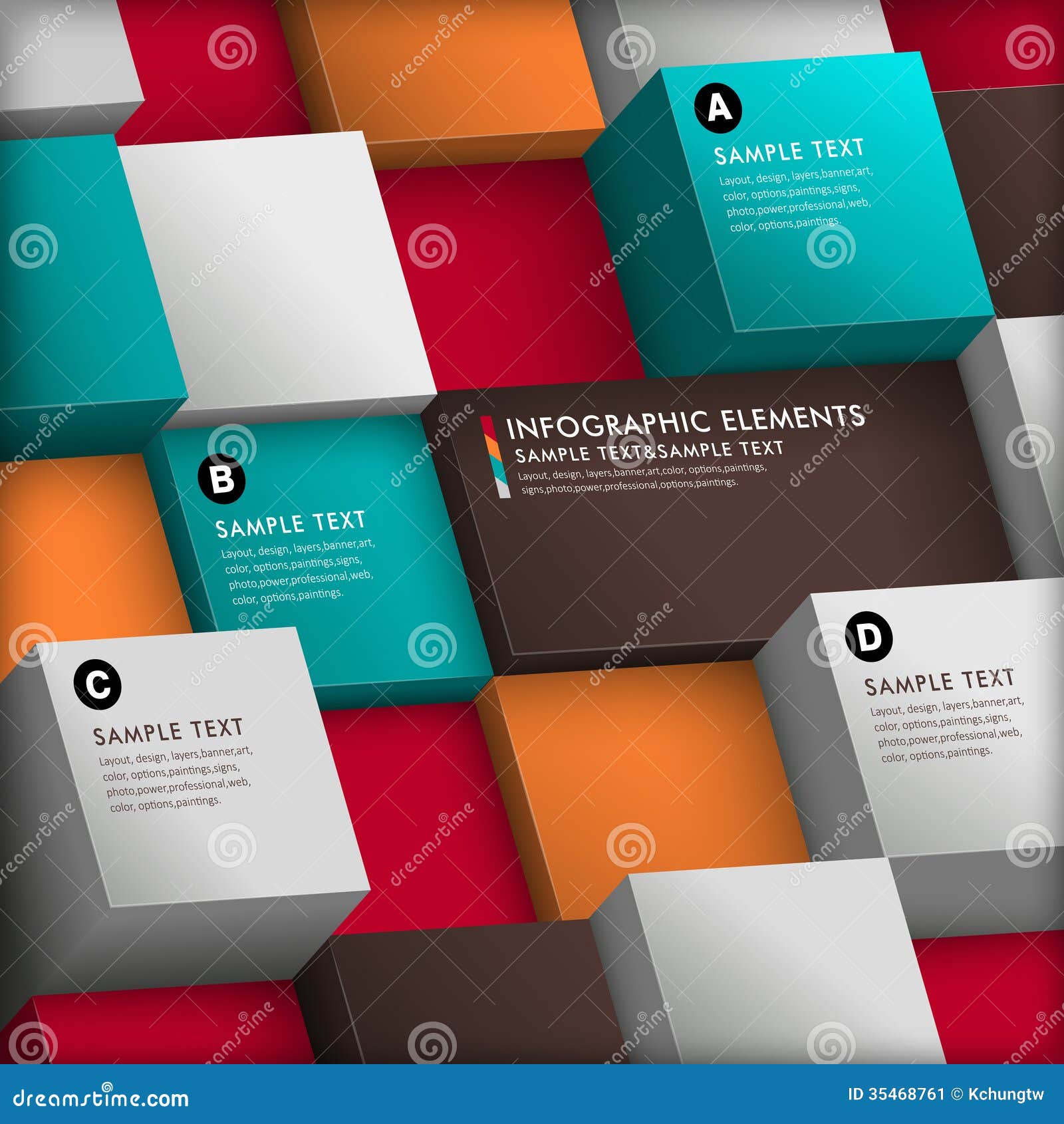 Abstract 3d Cube Infographics Stock Vector - Illustration of options ...