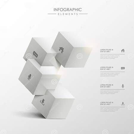 Abstract 3d Cube Infographics Stock Vector - Illustration of pattern ...