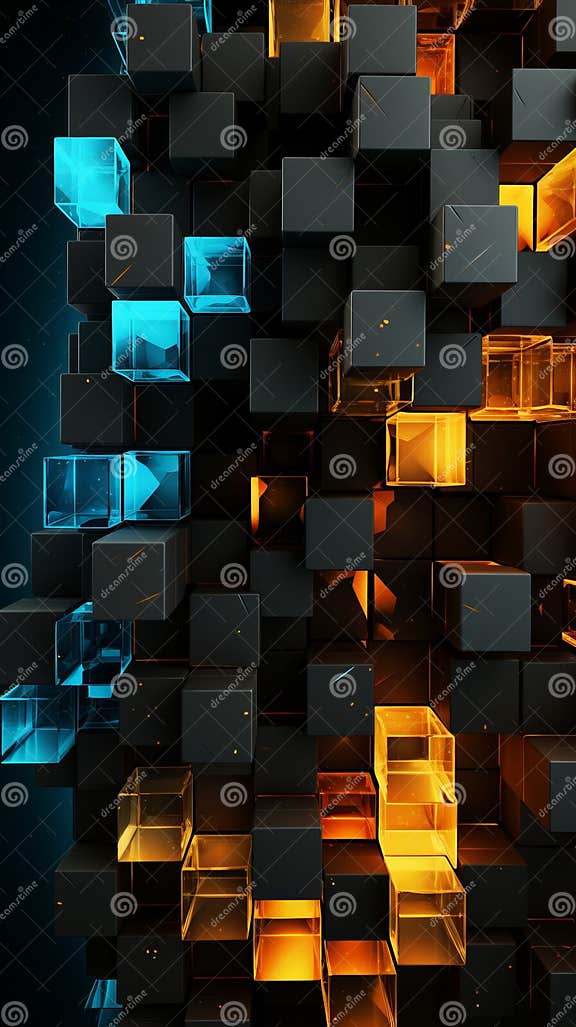 Abstract 3d Cube Wallpapers Hd Wallpapers Stock Illustration ...