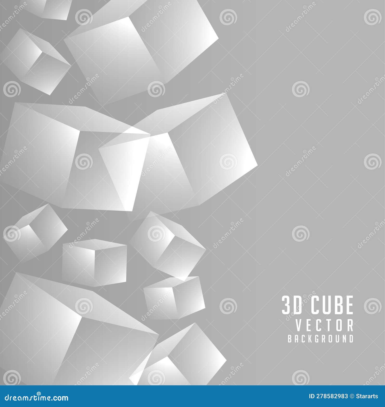 Abstract 3d Cuboid Solid Block Geometric Background Stock Vector ...