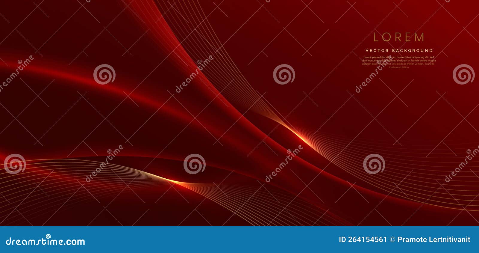 Abstract 3d Curved Red Shape on Red Background with Lighting Effect and ...