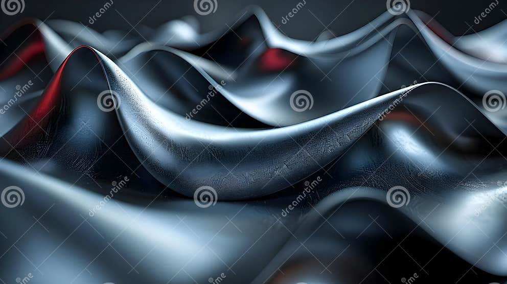 Abstract 3D Dark Grey Wavy Background Stock Illustration - Illustration ...