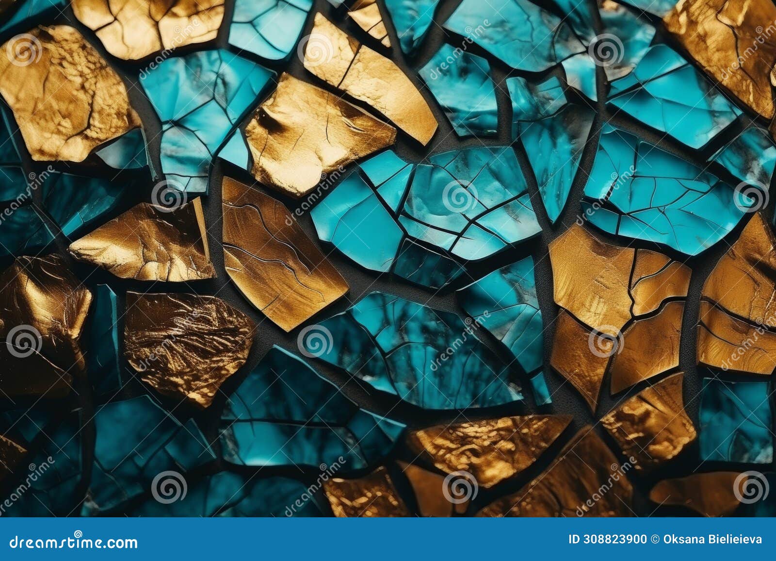 Abstract 3d Dark Mirror Background with Cracks, Distortions, and Unique ...