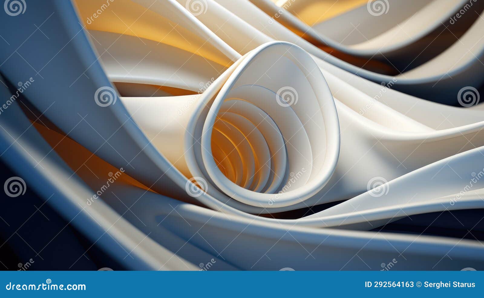 Abstract 3d Design of a Curved Surface, AI Stock Illustration ...