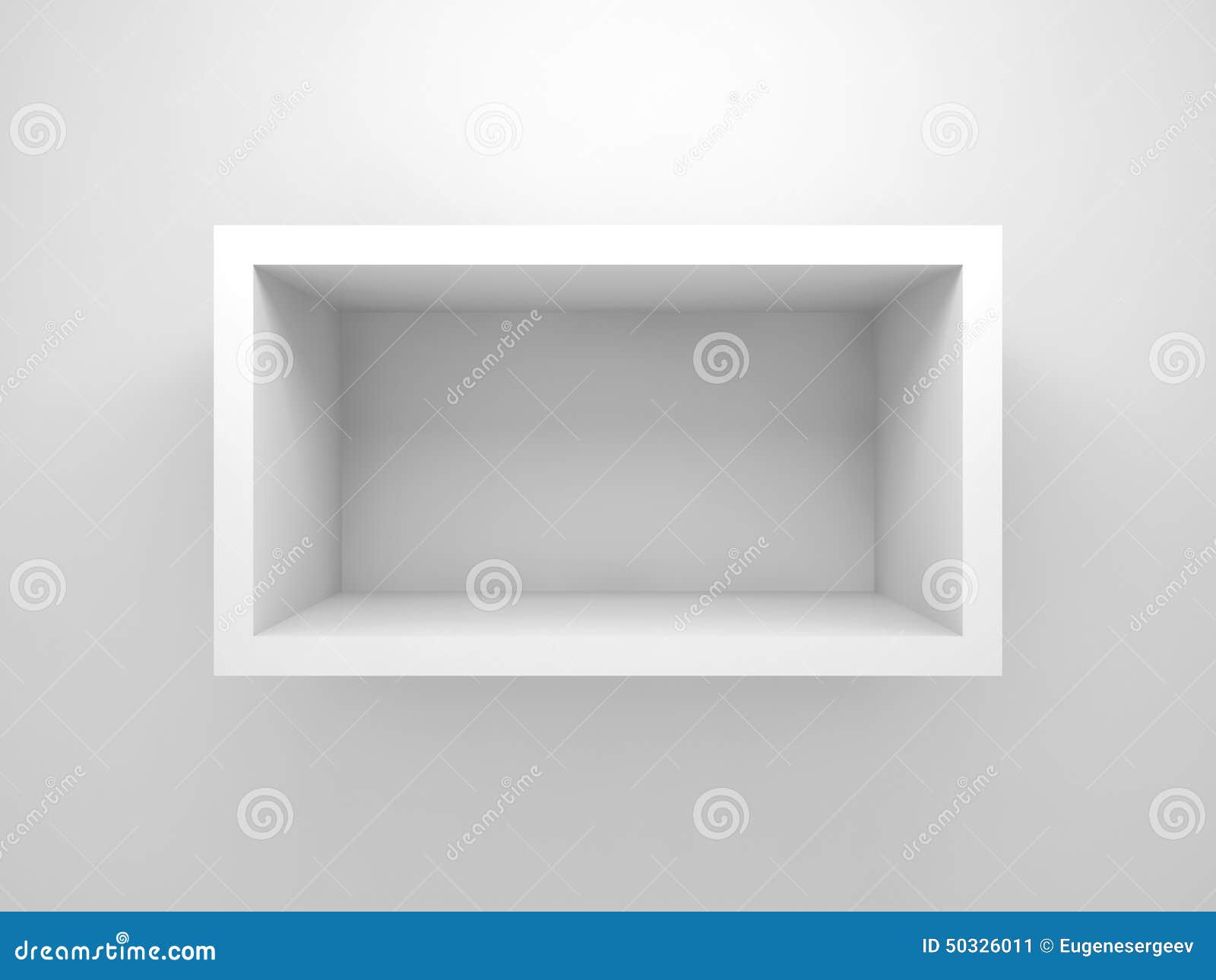 Abstract 3d Design Element, Empty Rectangle White Shelf Stock ...