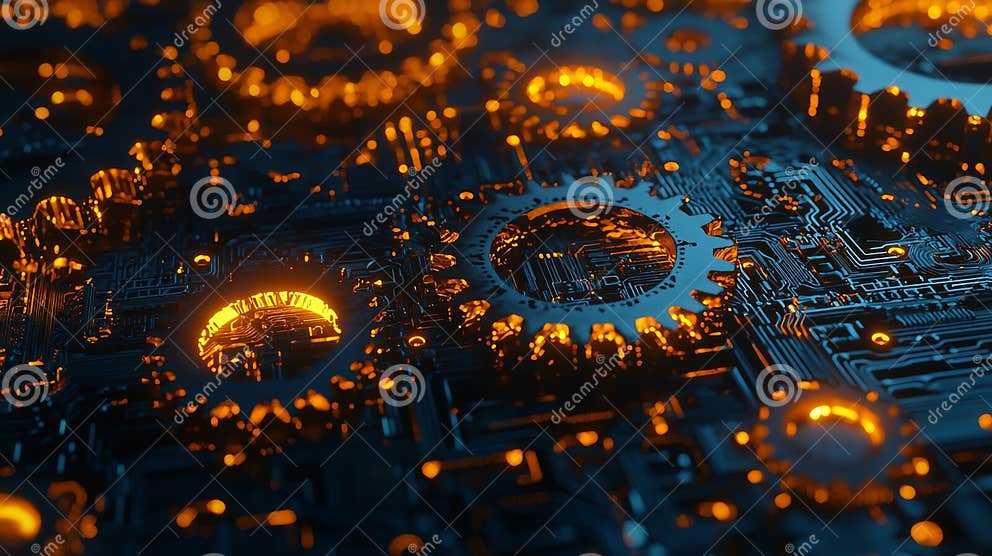 An Abstract 3D Design of Gears and Cogs Symbolizing the Complex ...