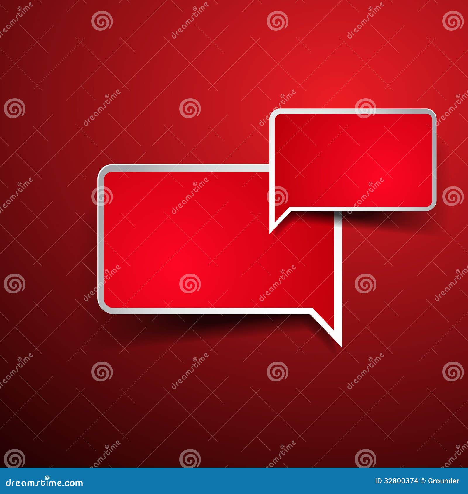 Abstract 3D Design - Speech Bubble Red Stock Vector - Illustration of ...