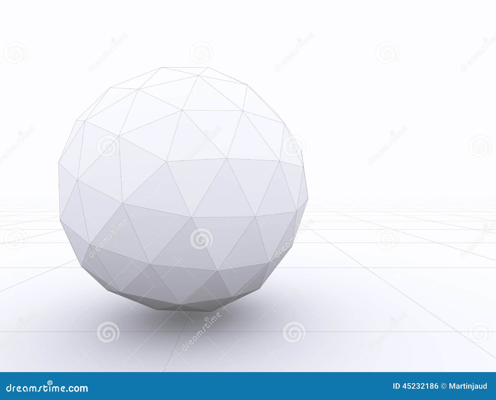 Abstract 3D Design of a Sphere with Wireframe Lines Stock Illustration ...