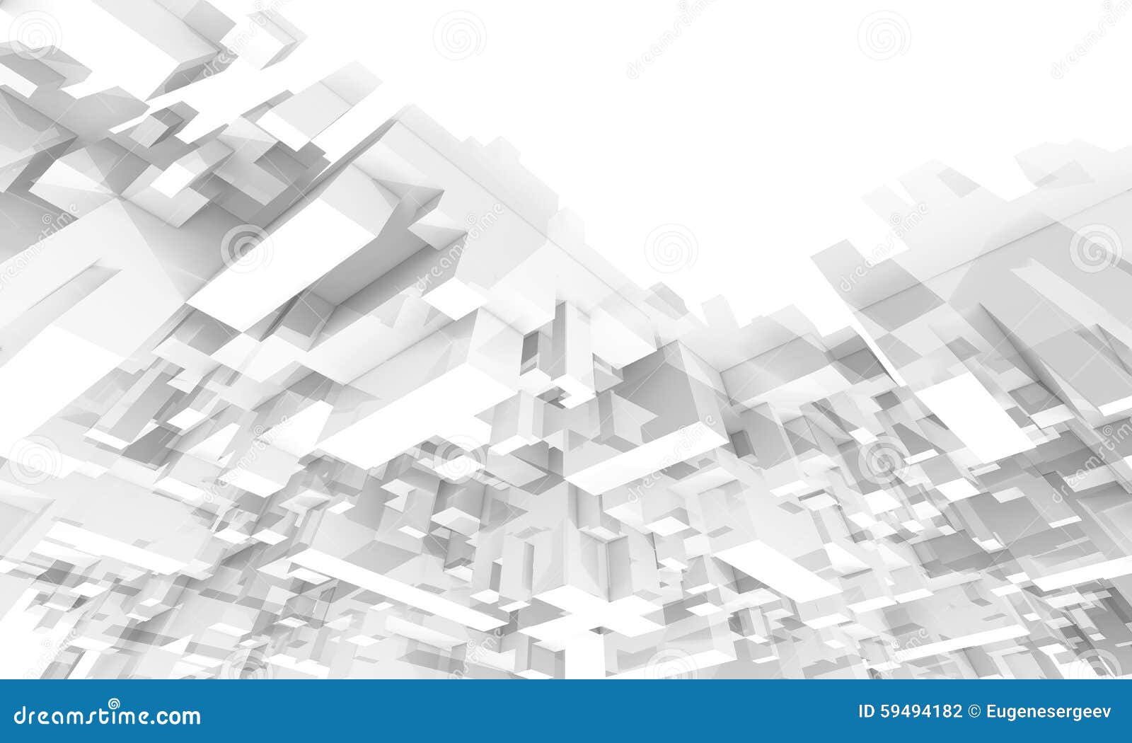 Abstract 3d Digital Background, Perspective Effect Stock Illustration ...