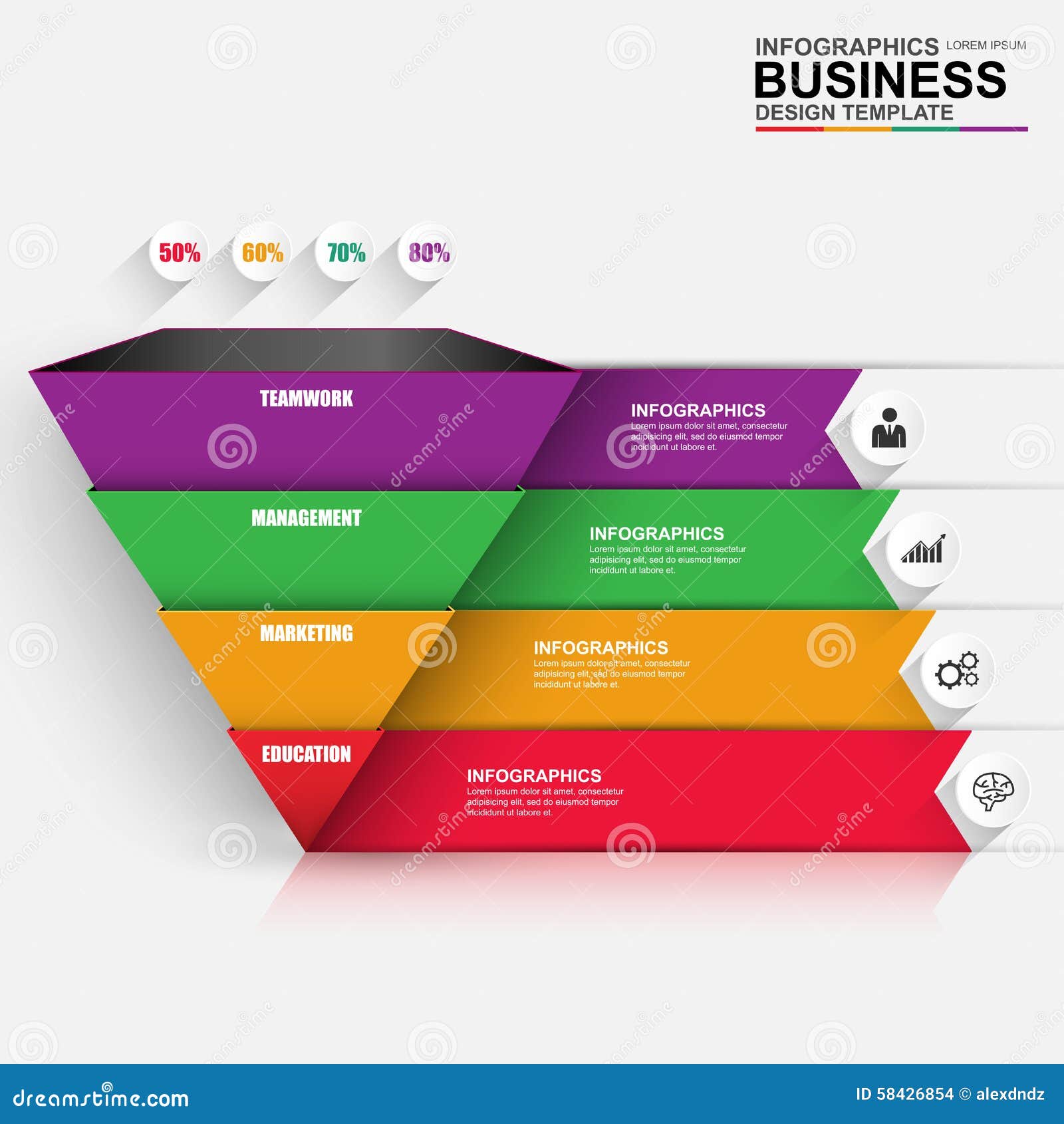 Business Pyramid Chart Infographics With 3 Steps. Pyramidal Stages ...
